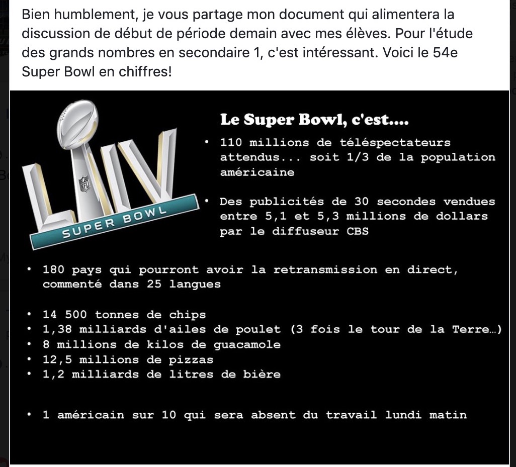 Super bowl : des occasions pédagogiques! - École branchée